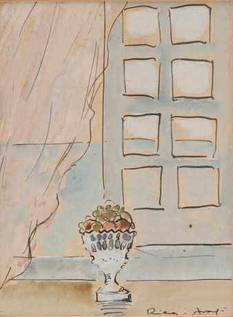 JOSEP MARIA RIERA Y ARAGÓ. Window. Art - Drawings - Auctionet