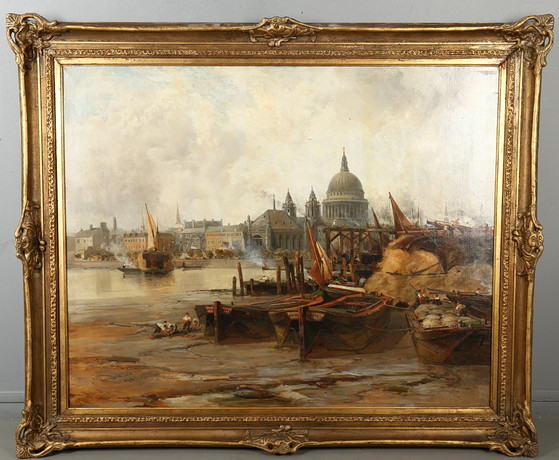 ARCHIBALD WEBB R.B.A. "St Paul's from Waterloo", oil on canvas, signed ...