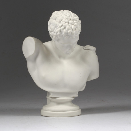 FIGURIN, parian, "Hermes", 18/1900-tal. Konst - Skulptur - Auctionet