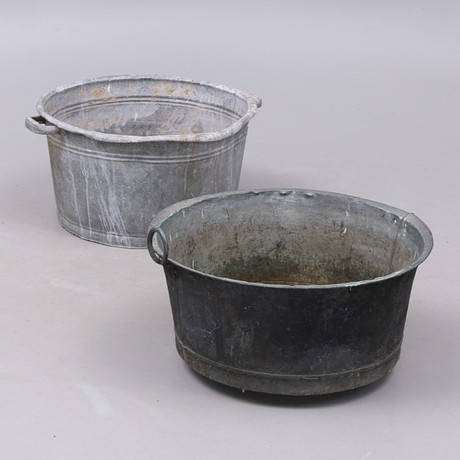 KOPPARGRYTA, ZINKBALJA, 1800/1900-tal. Allmoge - Övrigt - Auctionet