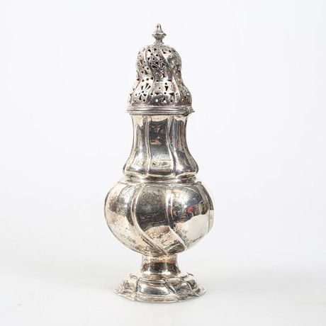 SUGAR STREWER, silver, 206.0 grams, 18th century. Silver & Metals ...