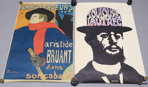HENRI DE TOULOUSE-LAUTREC. exhibition posters, 2 pcs., lithographic ...