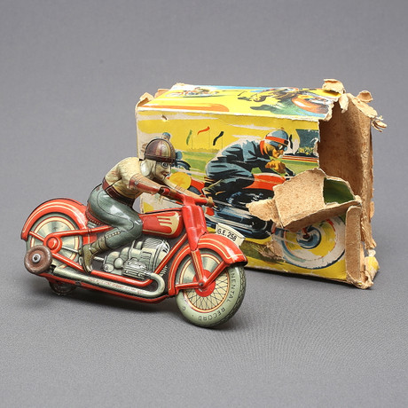 TECHNOFIX GE 258 motorcykel, urverk, U.S.Zone originalkartong. Leksaker ...