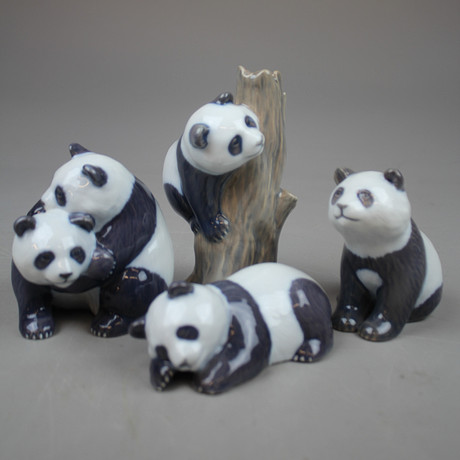 FIGURINES 4 Royal Copenhagen pandas. Ceramics & Porcelain - European ...