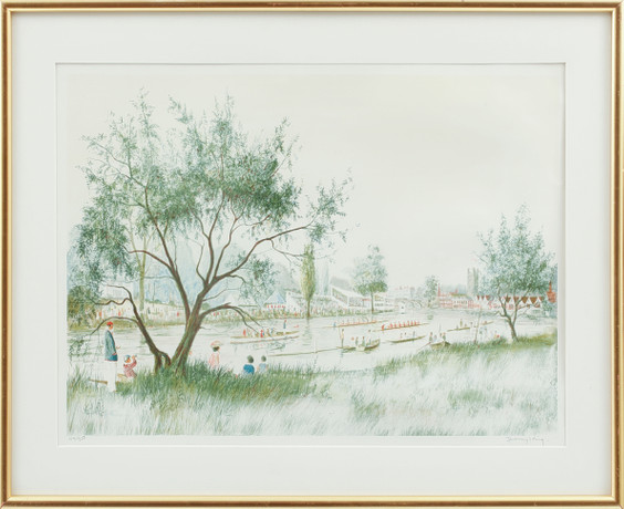 JEREMY LING. Soutukilpailu, värilitografia, signeerattu ja numeroitu ...