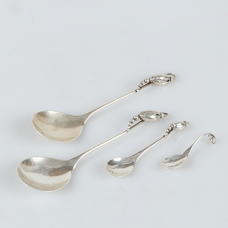 LUSIKAT, 4 kpl, hopea, Georg Jensen. Hopea ja metalli - Hopea - Auctionet