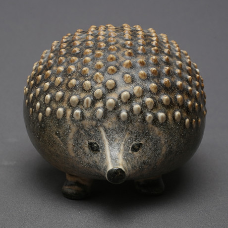 LISA LARSON. Figurine, stoneware, "Hedgehog" from the Endangered ...