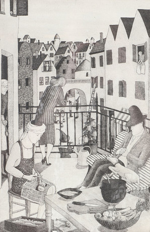 EVA REX. "The balcony", etching, signed 1985. Art - Engravings & Prints ...