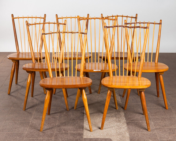 ALBERT HABERER. Albert Haberer, Hermann Fleiner, eight chairs / dining ...