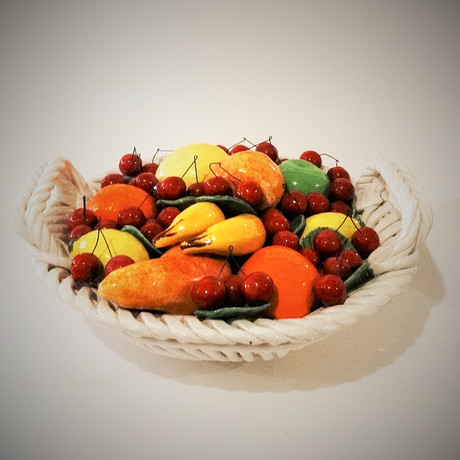 CERAMIC FRUIT with bowl, around 1980. Ceramics & Porcelain - European ...