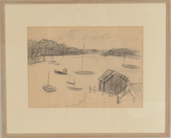 KNUT IRWE. Kolteckning. Konst - Teckningar - Auctionet