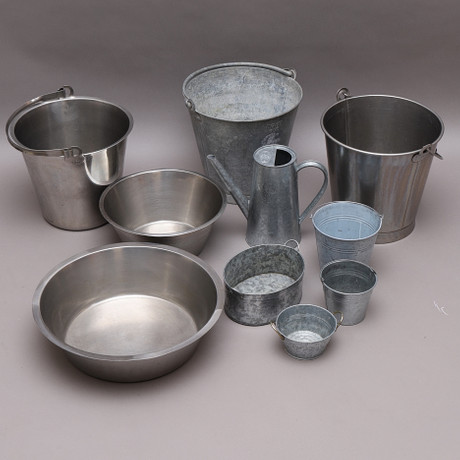 UTILITY OBJECTS, 10 parts, i.a. spanners, stainless steel & galvanized ...