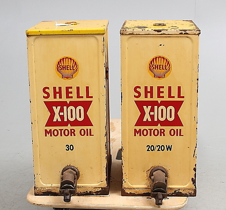 OLJEBAR, ett par, Shell, 1950/60-tal. Övrigt - Övrigt - Auctionet