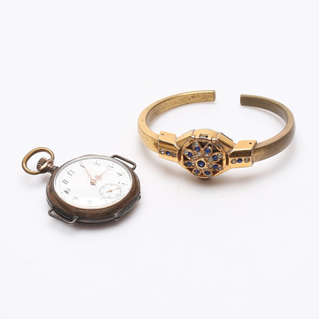 POCKET WATCH/WATCH, silver and WOMEN'S WATCH, Helsa. Clocks & Watches ...