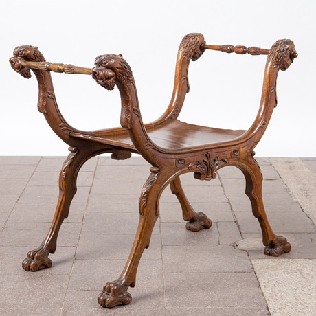 Scissor chair / scissor stool, wood. Furniture - Armchairs & Chairs ...