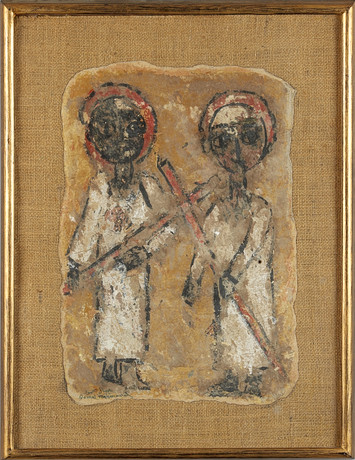 GAMAL MAHMOUD (1924): Figure composition, signed, mixed media. Art ...