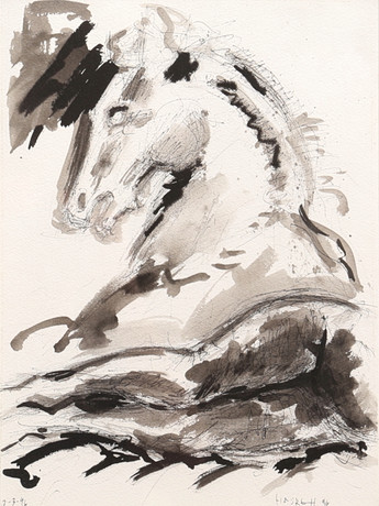 MICHAEL HASKETT. "Troy". Akvarell, signerad och daterad 96. Konst ...