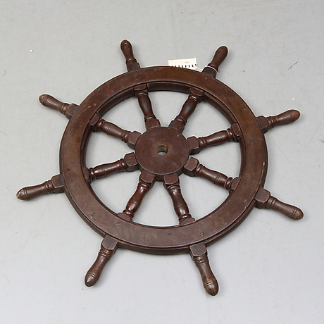 VESSEL WHEEL, painted wood. Miscellaneous - Technica & Nautica - Auctionet
