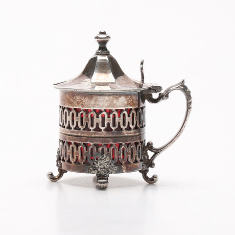 SENAPSBURK, pläter, Derby silver company, tidigt 1900-tal. Silver ...