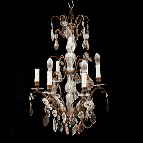 CHANDELIER, baroque style, 20th century, height approx. 70 cm. Lighting ...