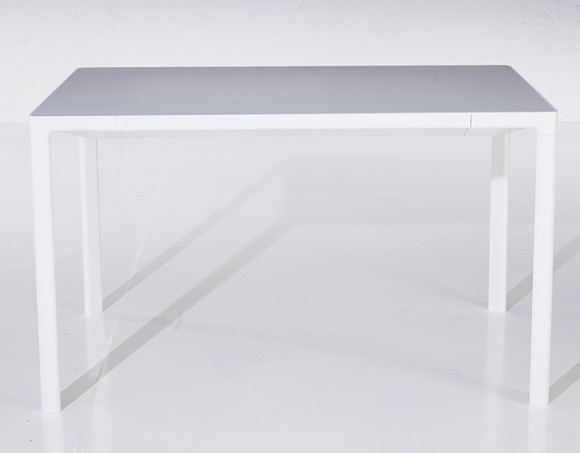 PIERO LISSONI, dining table, "Zooom", Kartell, white lacquered, glass ...