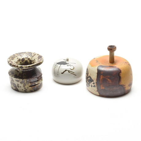 CLAES THELL (1943-2019): 3 maljakkoa, Höganäs. Keramiikka ja posliini ...