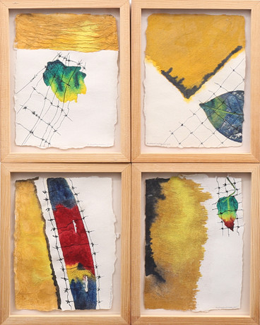 ANDERS MATTSSON (1942-2020). Parti konst, 4 st, kompositioner ...