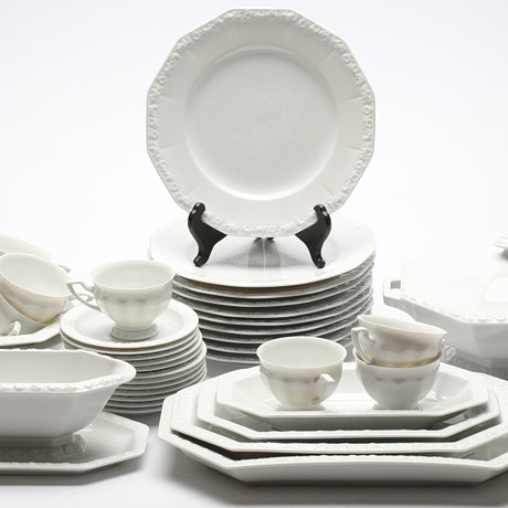 SERVIS, 72 pieces, porcelain, "Maria, Weiss", Rosenthal, Germany ...