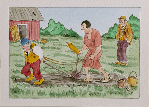 Ingvar Persson watercolor. Art - Paintings - Auctionet