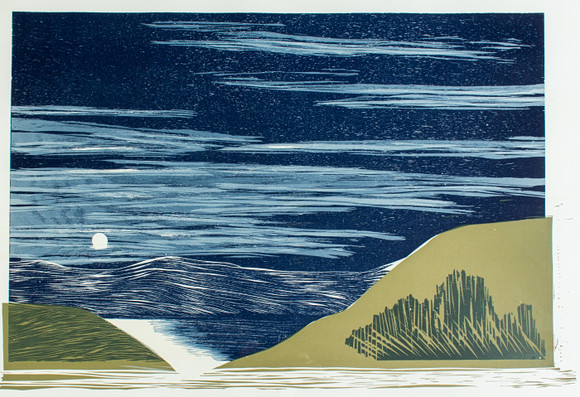 PAUL HUNTER (GEB. 1954). moon rise. Art - Engravings & Prints - Auctionet