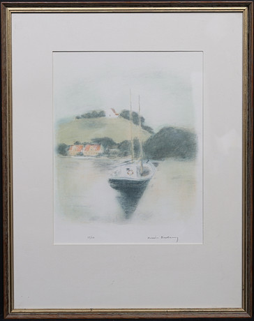 GUSTAV RUDBERG. Farblithografie, signiert und nummeriert 10/110. Kunst ...