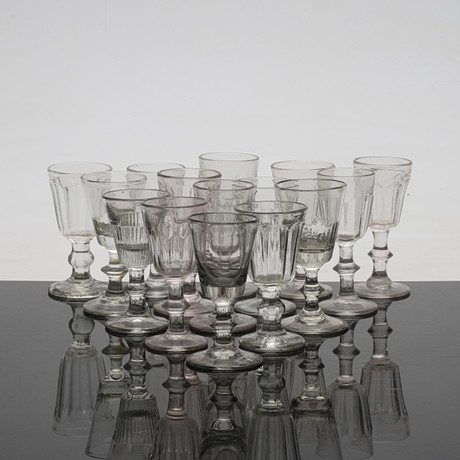 SNAP GLASS, 15 pcs, 19th/20th century. Glass - Other - Auctionet