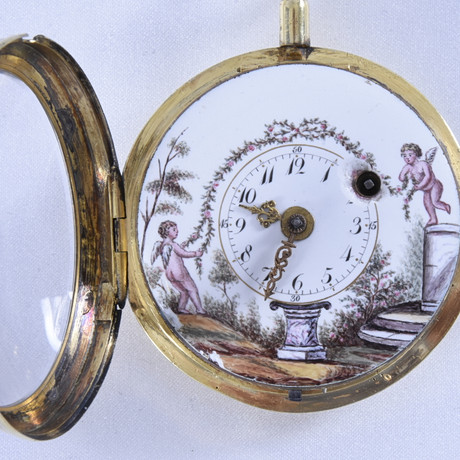 SPINDLE CLOCK, gilt silver, France, late 18th century. Clocks & Watches ...