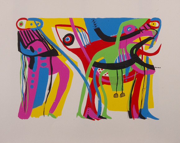 LIS ZWICK. Komposition, färglitografi, osignerad. Konst - Grafik ...