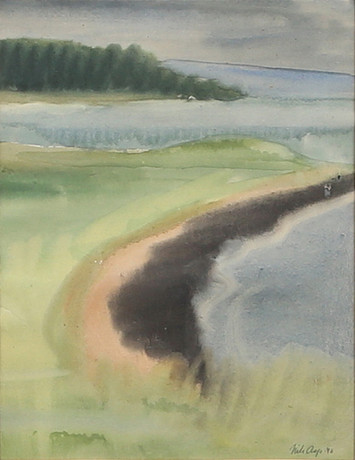 NILS ASP (1916-1987):. Coast, watercolor, signed and dated -46. Art ...