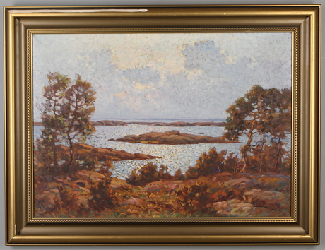 IVAN CONSTANTIN. Archipelago motifs, oil on canvas. Art - Paintings - Auctionet