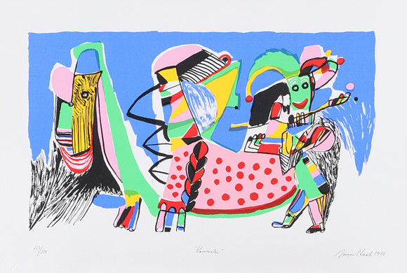 JÖRGEN NASH. "Carnival", color lithograph print, signed 1980. Art ...