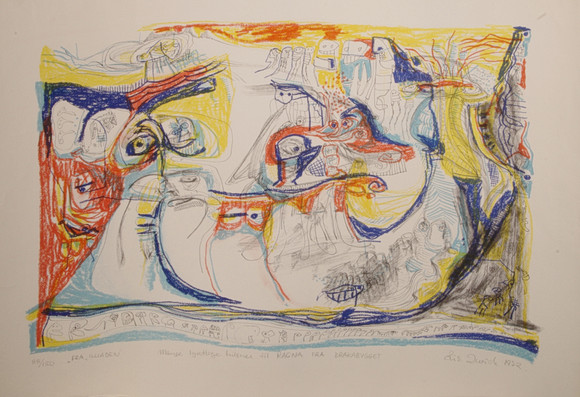 LIS ZWICK. "Fra Illiaden", färglitografi, signerad 1972. Konst - Grafik ...