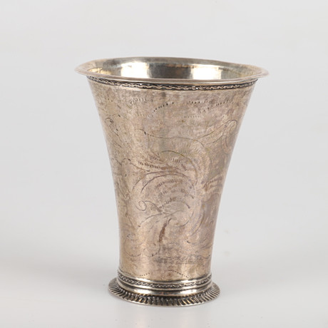 CUP, silver, elder vine, 1760, Sweden. Silver & Metals - Silver - Auctionet