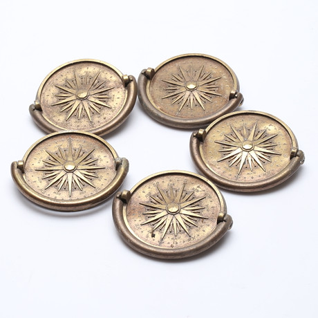 BRACKET/HANDLE, 5 pcs., "compass", metal, 1900s. Collectables ...