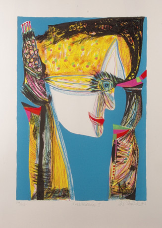 LIS ZWICK. "Tvillingerne I", färglitografi, signerad 1992. Konst ...