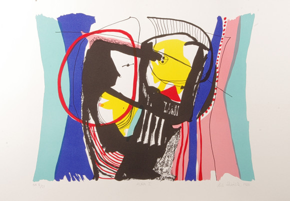 LIS ZWICK. "Aura I", färglitografi, signerad 1988. Konst - Grafik ...