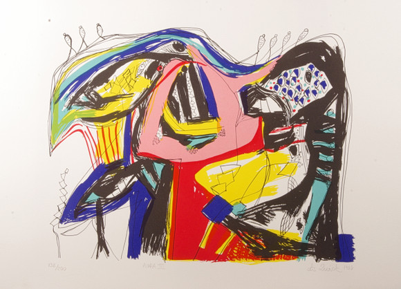 LIS ZWICK. "Aura III", färglitografi, signerad 1988. Konst - Grafik ...