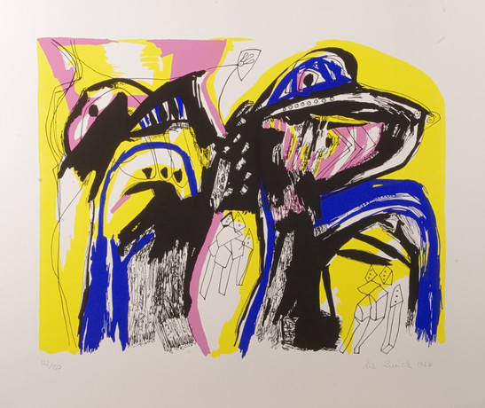 LIS ZWICK. Komposition, färglitografi, signerad 1988. Konst - Grafik ...