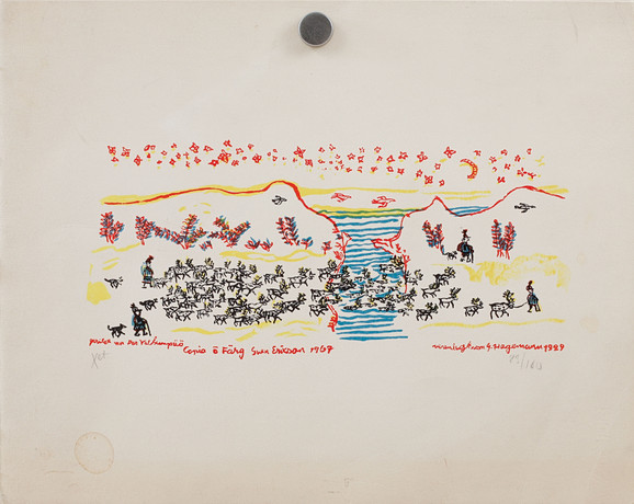 SVEN "X:ET" ERIXSON. color lithograph, sign o number 83/160. Art ...