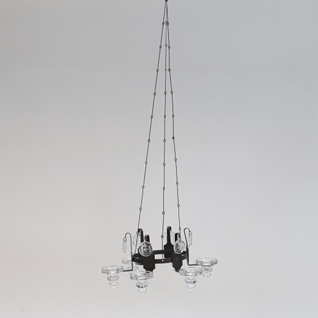 LJUSKRONA, smide och glas, möjligen Erik Höglund. Belysning & Lampor ...