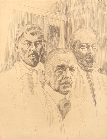 HELMER MASOLLE. Albert Engström, Anders Zorn, Carl Larsson. Etching ...