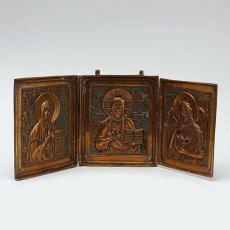 RESEIKON, triptych, brass, Russia. Art - Other - Auctionet