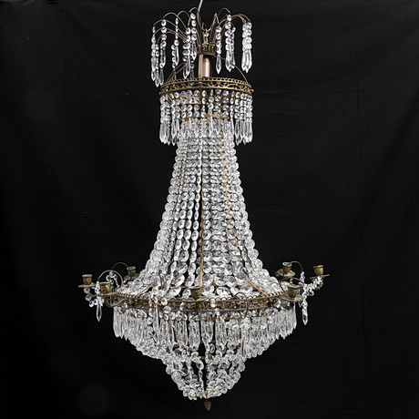 LJUSKRONA, 1900-talets andra hälft, gustaviansk stil, för 6 ljus ...