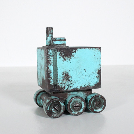 MARTIN SMIDA. Hans ateljé. Blå lok, skulptur. Konst - Skulptur - Auctionet